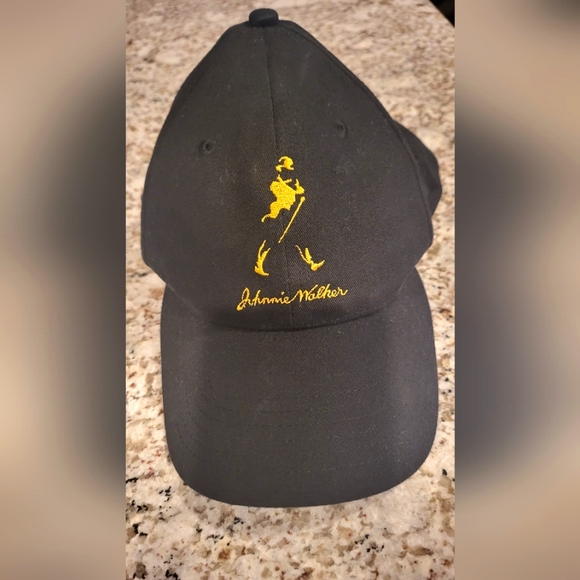 Accessories | Johnnie Walker Black Cap With Yellow Logo | Poshmark
